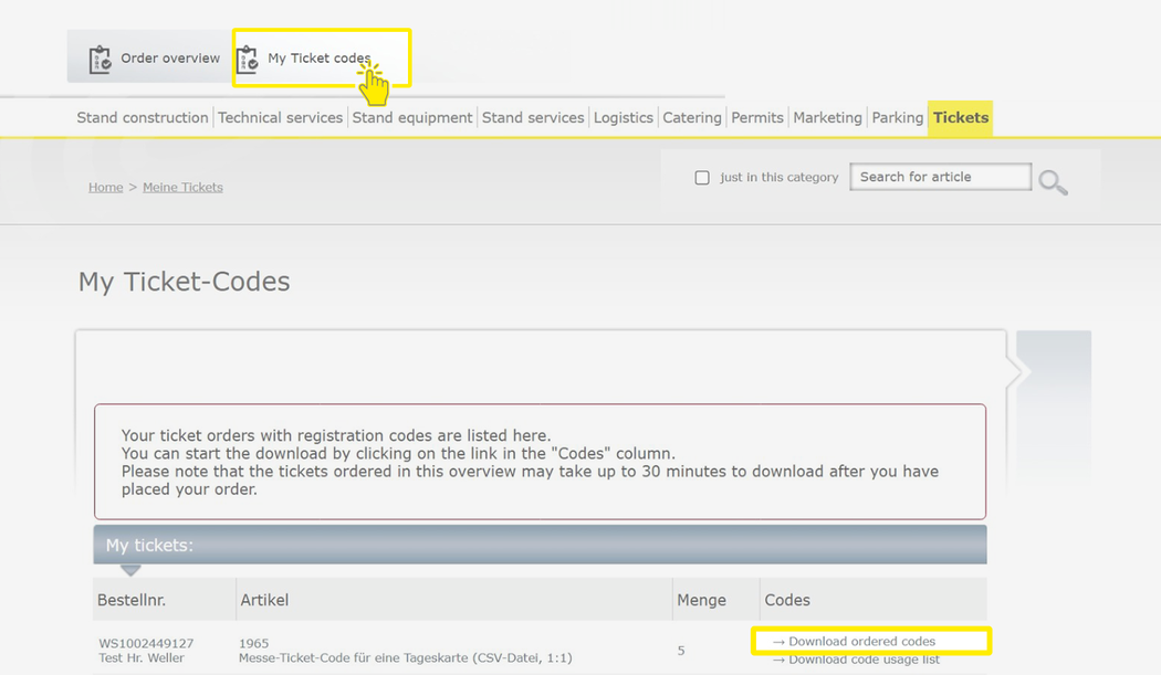How to get Messe Ticket Codes for one-day tickets? | Messe Stuttgart